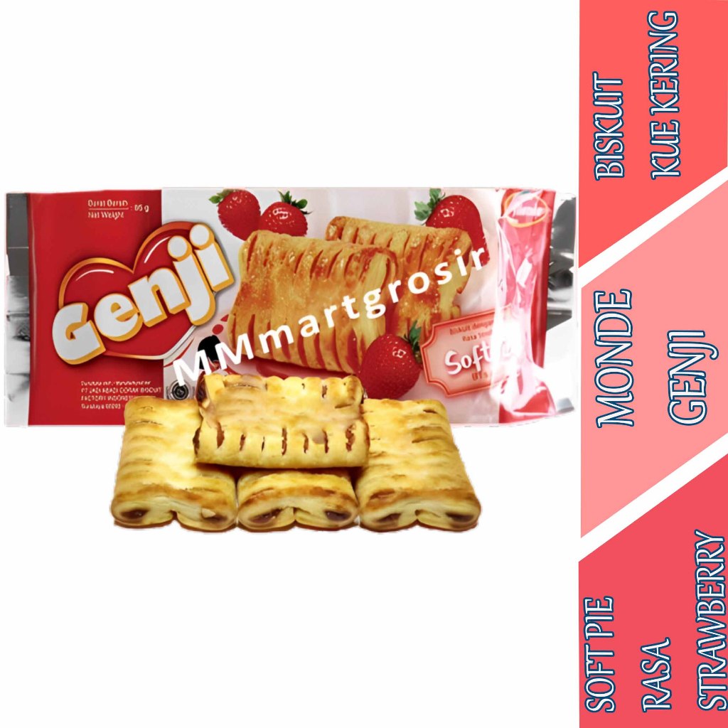 Jual Soft Pie Rasa Strawberry - Monde Genji - Biskuit Kue Kering - 85gr ...