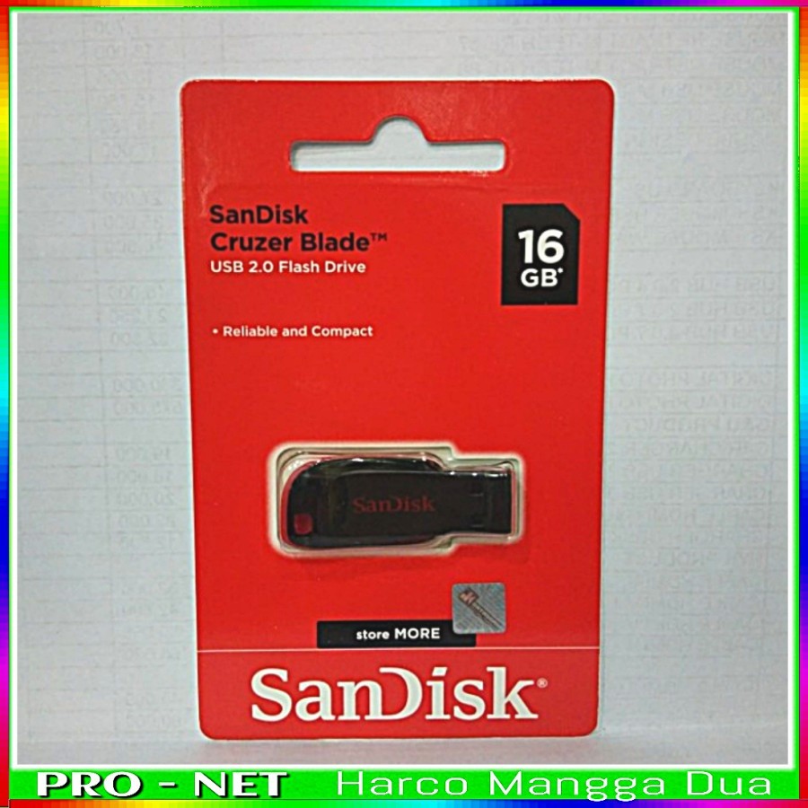Jual SanDisk Flash Drive USB 2.0 CZ50 Cruzer Blade FlashDisk 16 GB | Shopee Indonesia