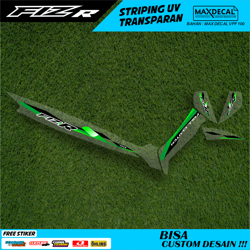 Jual striping fiz r transparan hologram putih sticker racing yamaha ...