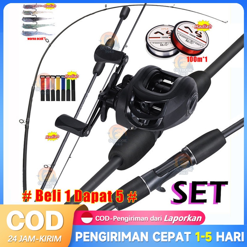 Jual 【# Beli 1 Dapat 5 #】Set Pancing Lengkap Murah Pancing 1 Set ...