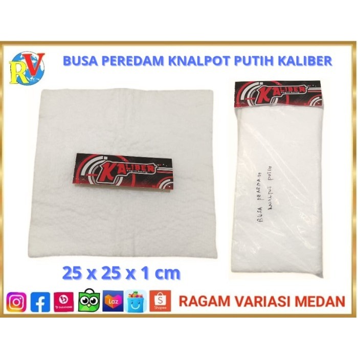 Jual BUSA PEREDAM KNALPOT MOTOR PUTIH GASBUL GLASSWOOL KNALPOT KALIBER ...