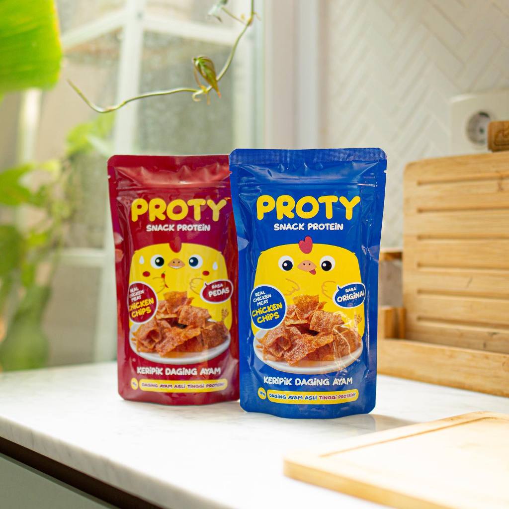 Jual PROTY Chicken Chips (1) - Keripik Daging Ayam Krispi - Snack ...