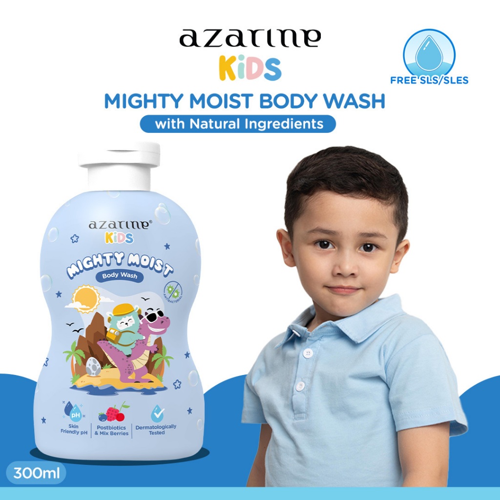 Jual Azarine Kids Mighty Moist Body Wash 300ml Sabun Bayi Kids SLS FREE ...