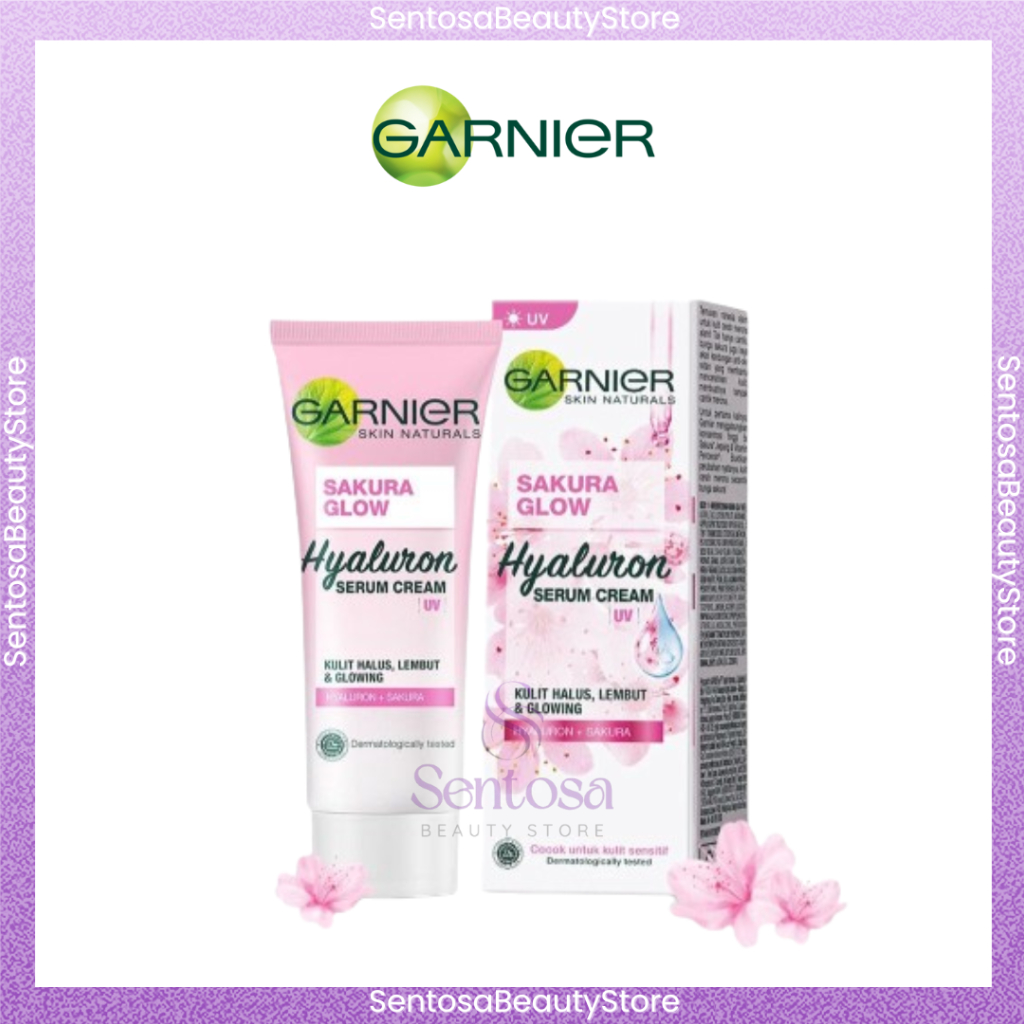 Jual GARNIER SAKURA GLOW HYALURON SERUM CREAM UV 20 ML | Shopee Indonesia