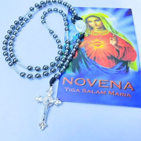 Jual PAKET DOA ROSARIO batu blustin 77x doa bapa kami - lembar doa novena 3 salam Maria | Shopee ...