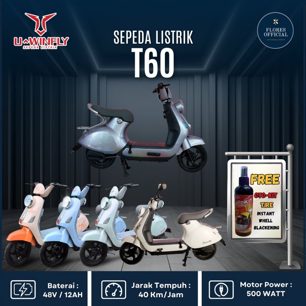 Jual Sepeda Listrik Uwinfly T60 450Watt Garansi Resmi | Shopee Indonesia