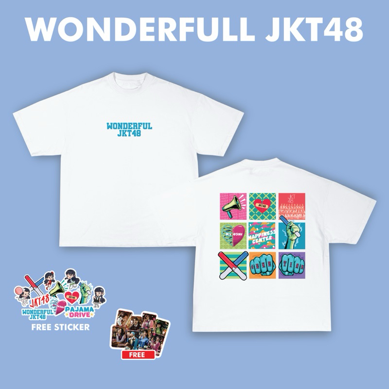Jual T-Shirt Kaos JKT48 Wonderful JKT48 (Free Sticker+PC tango JKT48 ...