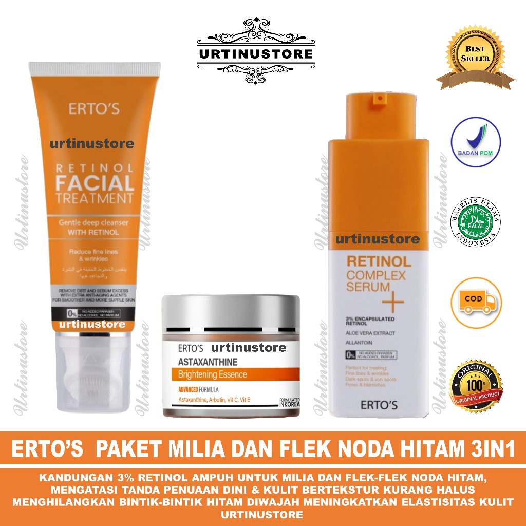 Jual Ertos Paket Milia & Flek-Flek Noda Hitam Penuaan Dini Paling Ampuh ...