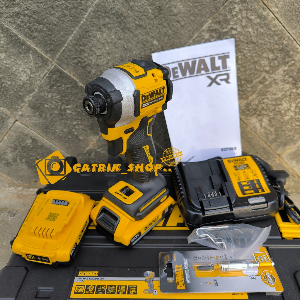 Jual Impact Driver Dewalt DCF850 Impact Baterai Dewalt 20V DCF 850 ...