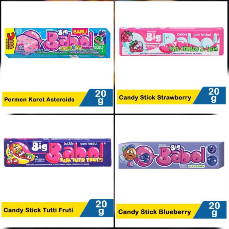 Jual Big Babol Stick Permen Karet 20g | Shopee Indonesia
