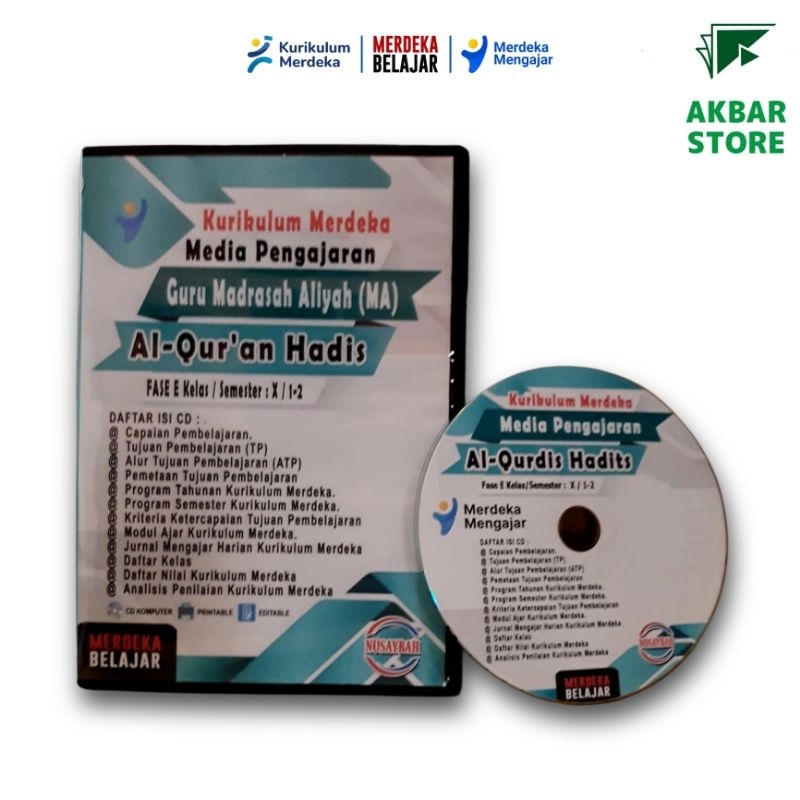 Jual Media Pengajaran Guru Madrasah Aliyah Kelas X (Sepuluh) Al-Qur'an dan Hadis Kurikulum ...