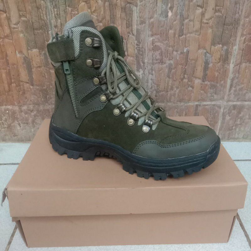 Jual sepatu teknical TNI Polri Pol PP sepatu pria boot safety | Shopee ...