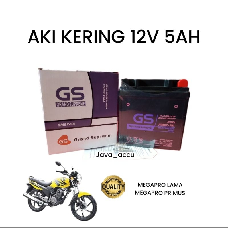 Jual Aki motor megapro old, megapro primus aki kering gs, aki gs grand ...
