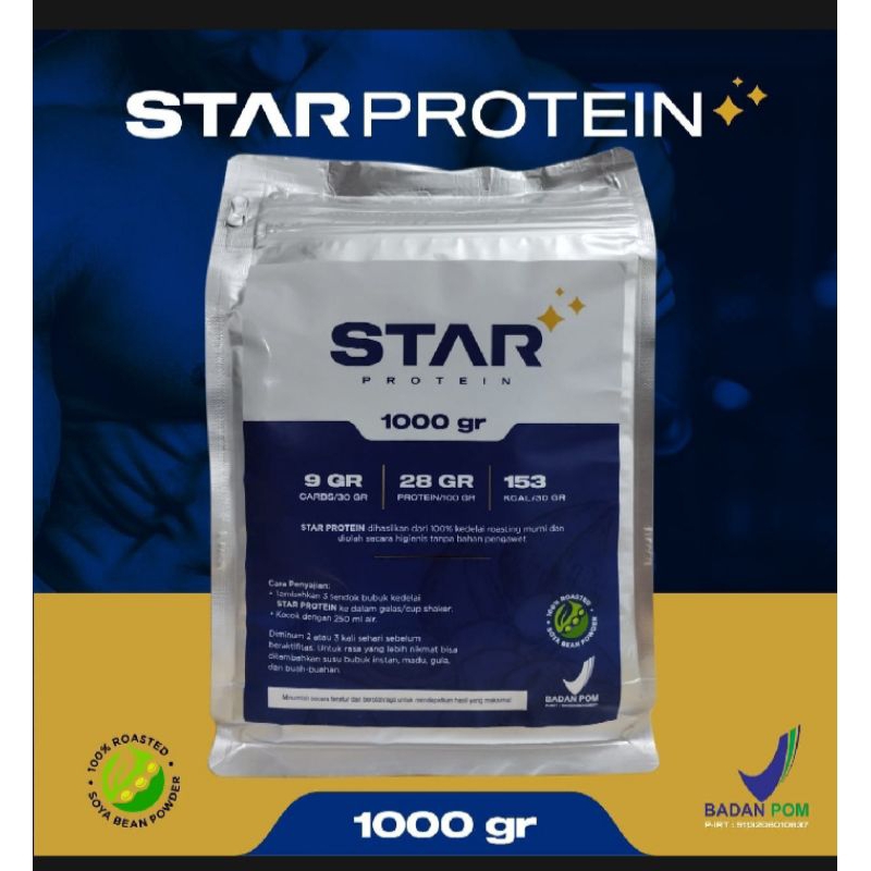 Jual Star Protein Whey Protein Plain bubuk kedelai 1000 gr | Shopee ...