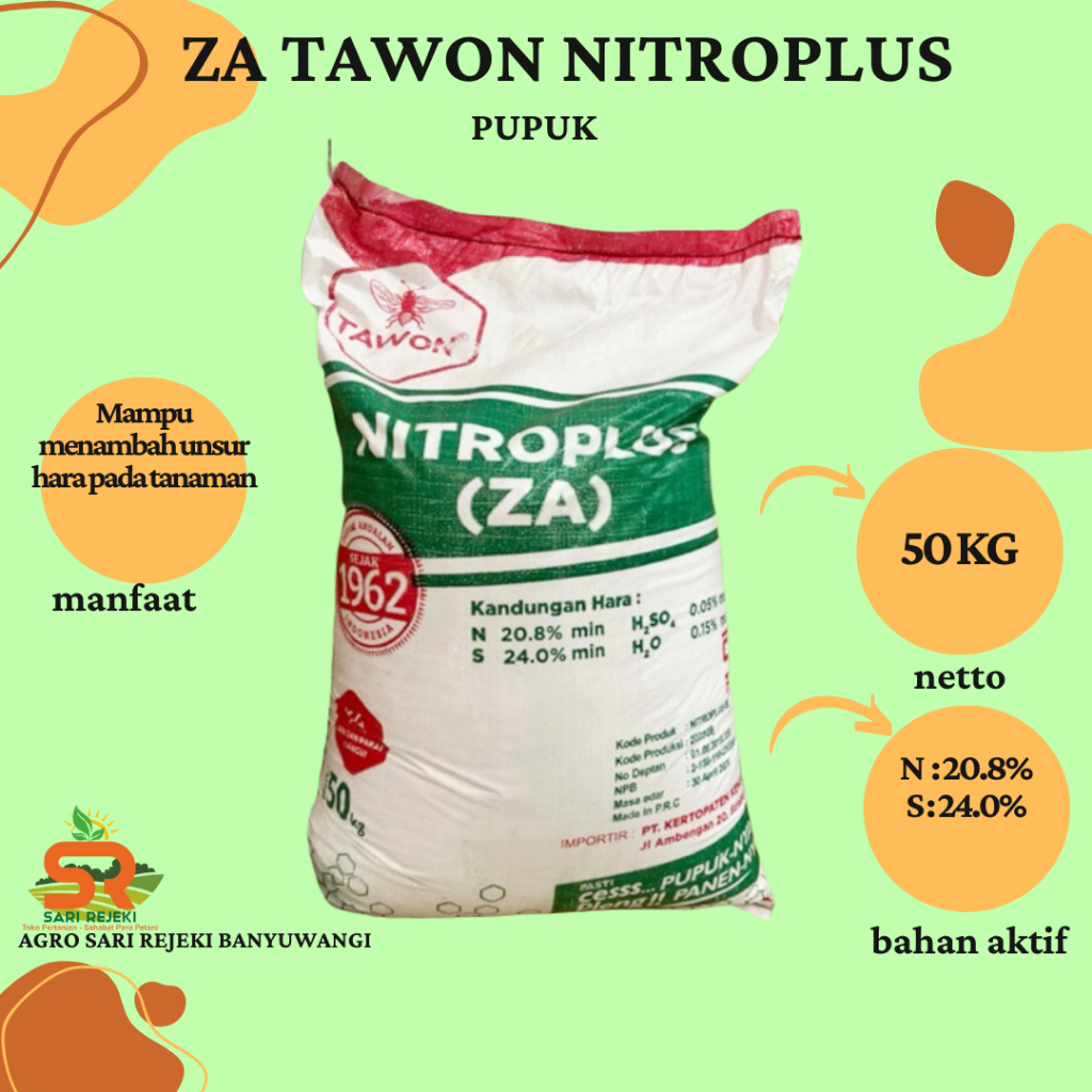 Jual PUPUK ZA TAWON HIJAU NITROPLUS 50KG | Shopee Indonesia