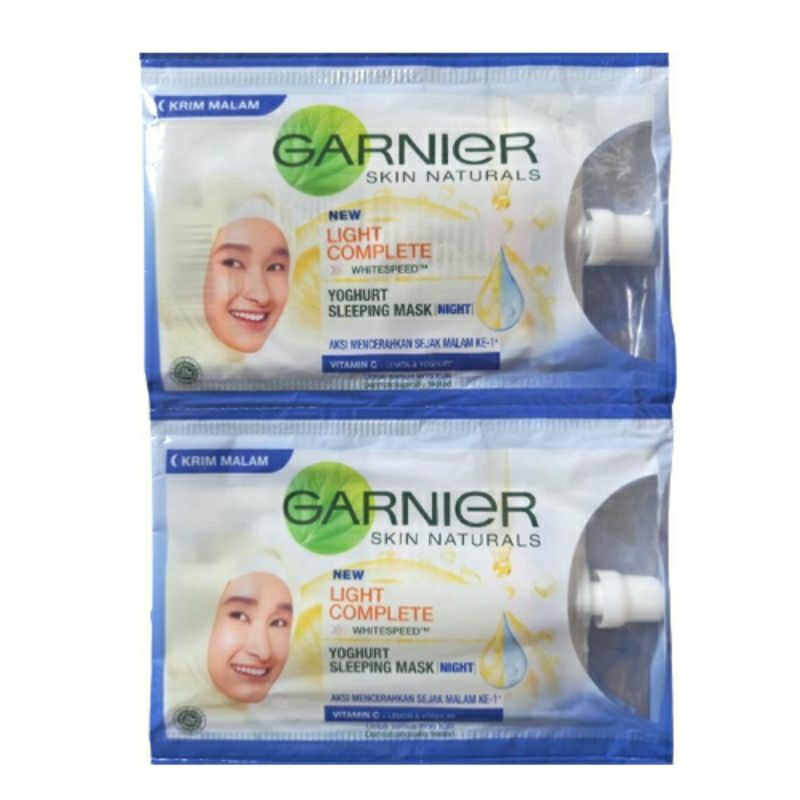 Jual Krim Malam Wajah Sachet Garnier Bright Complete Vitamin C Yogurt ...