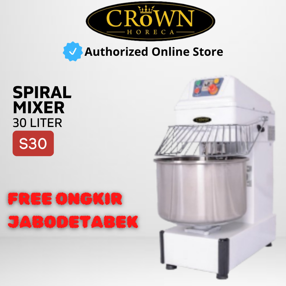 Jual SPIRAL MIXER 30 LITER CROWN HORECA S30 MIXER ADONAN ROTI 12KG ...
