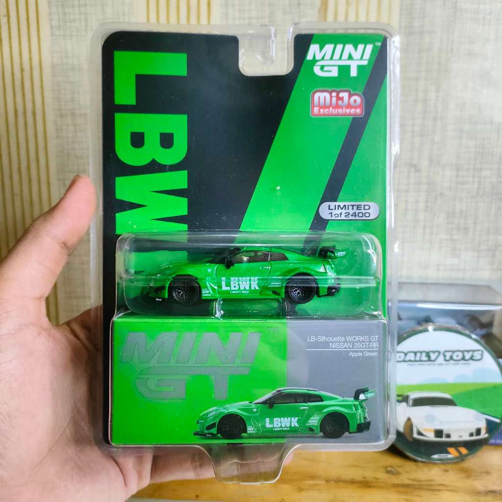 Jual Mini Gt x Milo 437 Nissan GTR R35 LBWK Green Apple | Shopee Indonesia