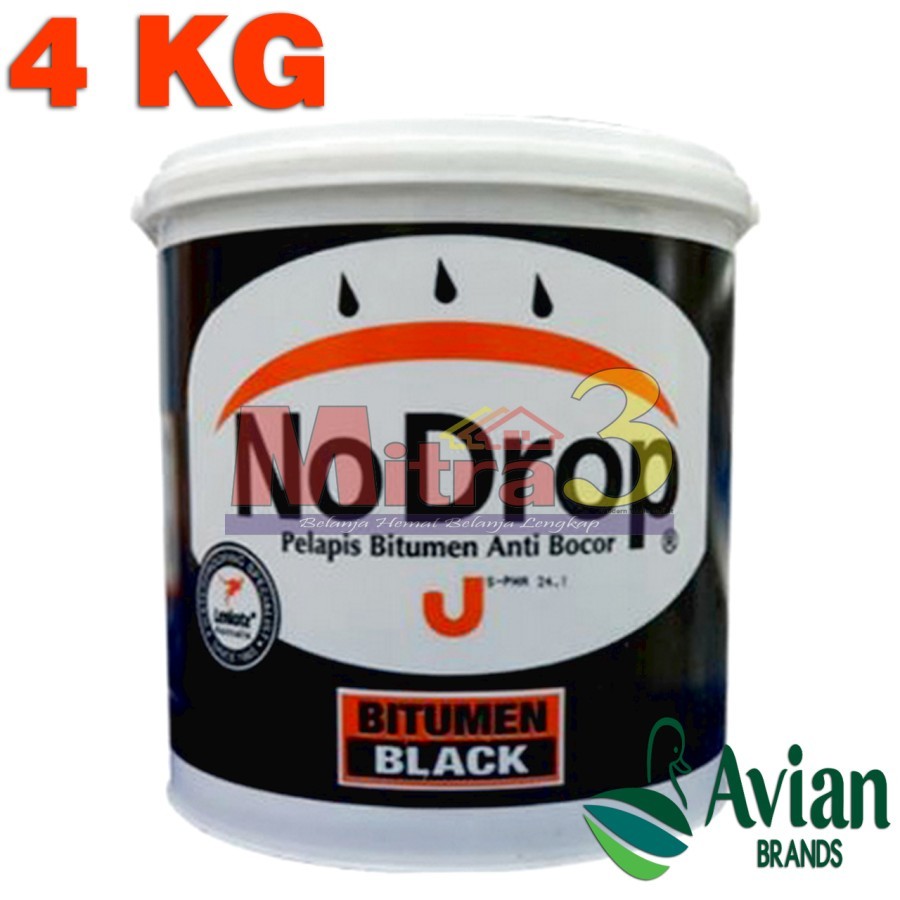 Jual No Drop BITUMEN Black 4 KG Waterproofing / Cat Pelapis Anti Bocor 4KG | Shopee Indonesia