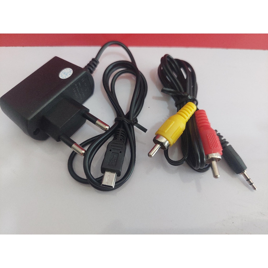 Jual CHARGER 5 PIN DAN KABEL RCA 2 IN 1 (SATU SET) | Shopee Indonesia