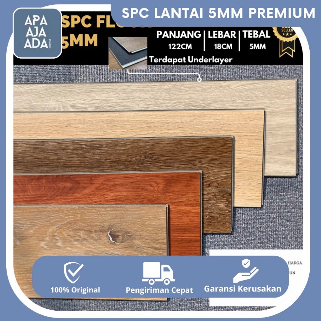 Jual SPC LANTAI klik 4mm dan 5mm MURAH Isi 10Lembar (2,2m)/SPC FLOORING ...