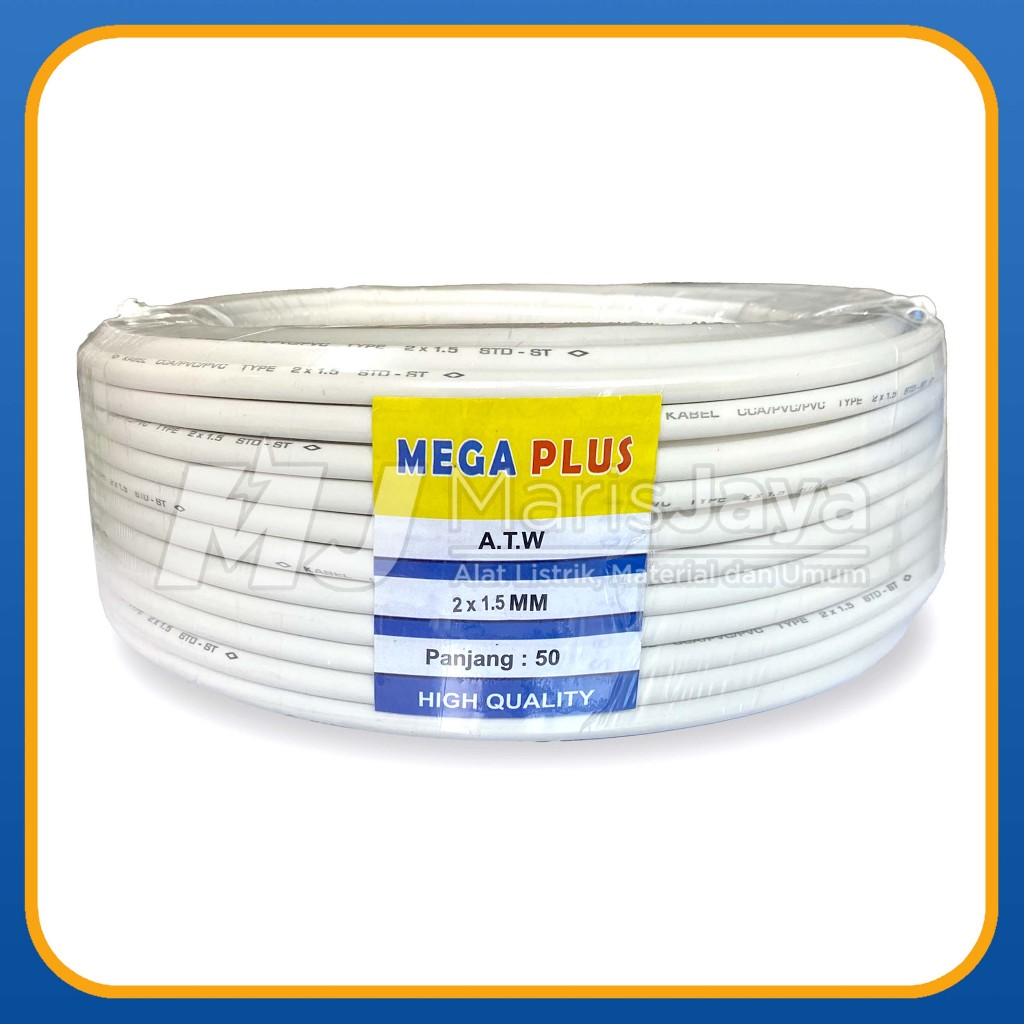 Jual Kabel Tunggal MEGA PLUS NYM 2x1.5 2x1,5 mm² 50 meter (PER ROLL ...