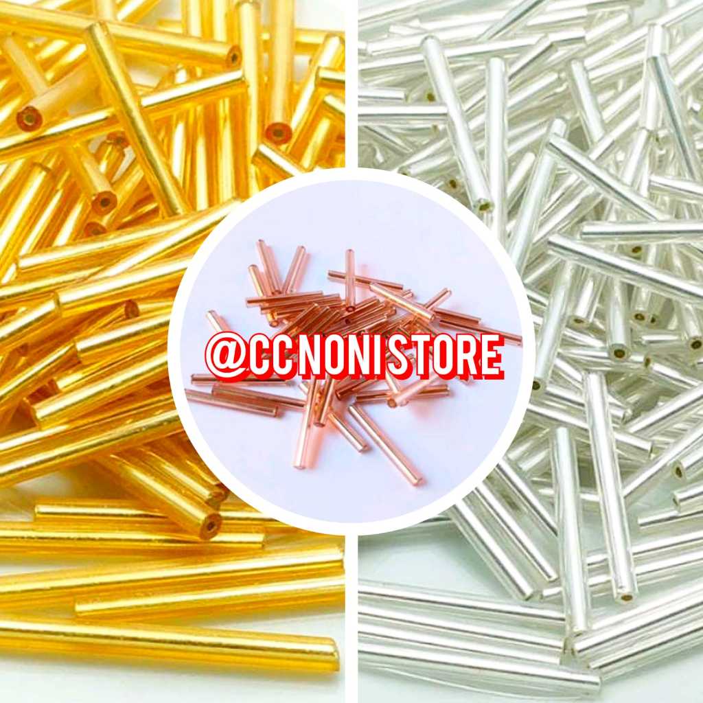 Jual payet bambu panjang manik manik mote jepang ukuran 2,5cm per lusin ...