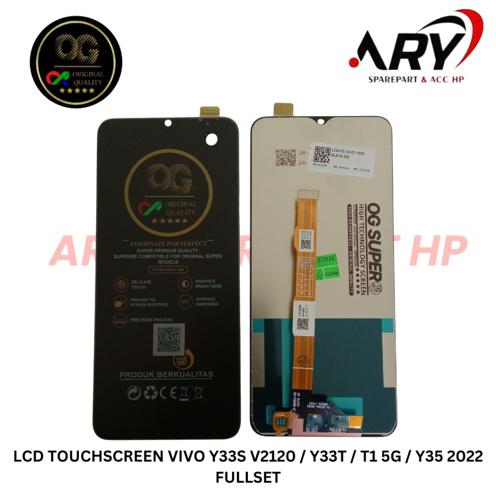 Jual LCD Touchscreen VIVO Y33S V2120 / Y31 / Y53S / Y76 5G / Y76S / Y72 5G / Y55S / Y77 5G / Y56 ...