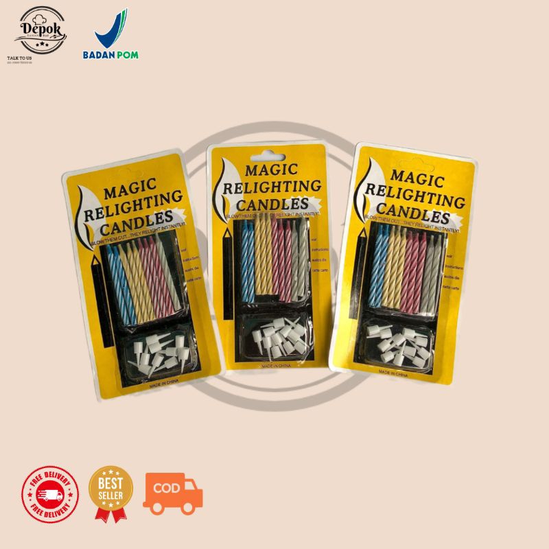 Jual MAGIC RELIGHTING CANDLES LILIN MAGIC (10 PCS) | Shopee Indonesia