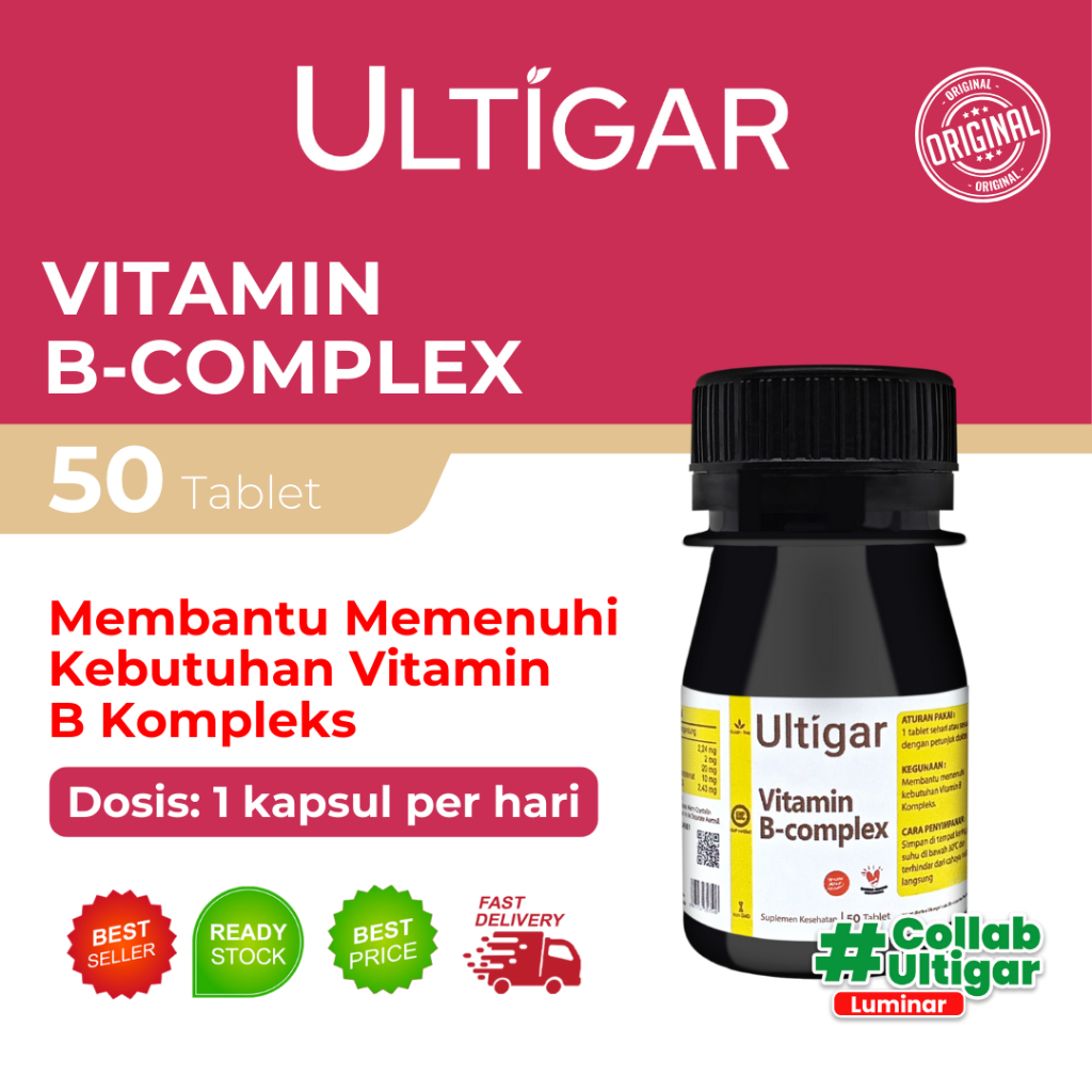 Jual Ultigar Vitamin B-Complex - Botol isi 50 Tablet - Suplemen ...
