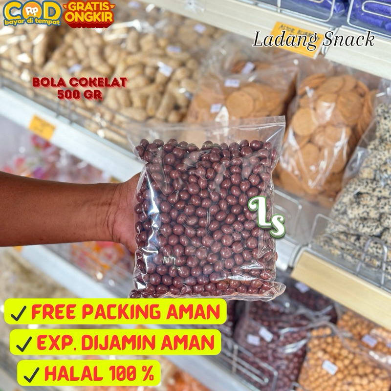 Jual [500 GR] BOLA COKLAT BOLA BISKUIT ENAK BOLA BISKUIT LADANG SNACK ...