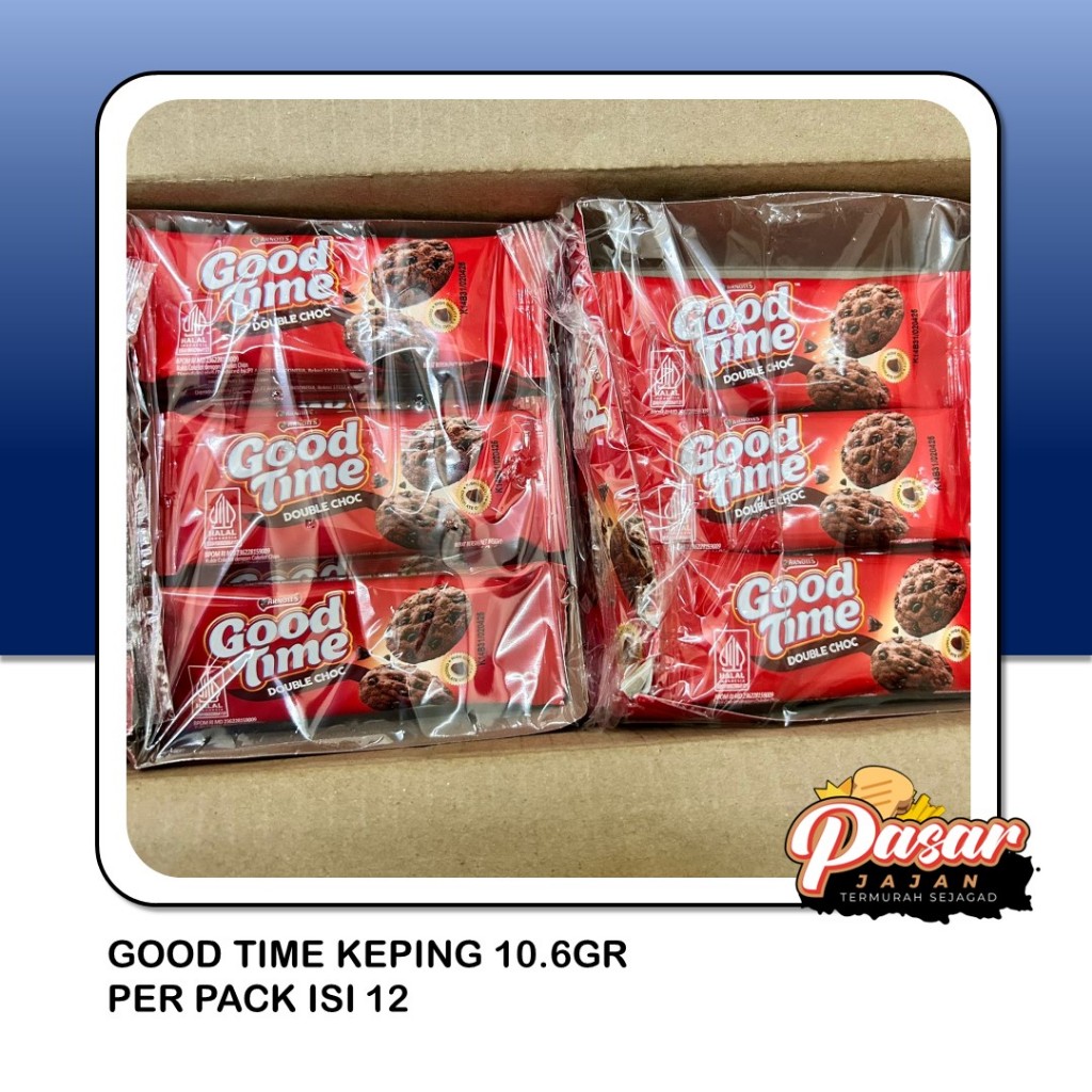 Jual Good Time isi 12 Sachet Kecil Double Choco Cookies Kukis Coklat ...