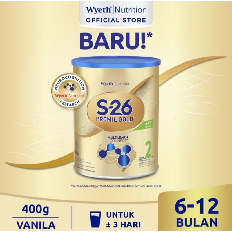 Jual S26 Promil Gold tahap 2 ukuran 400gr | Shopee Indonesia