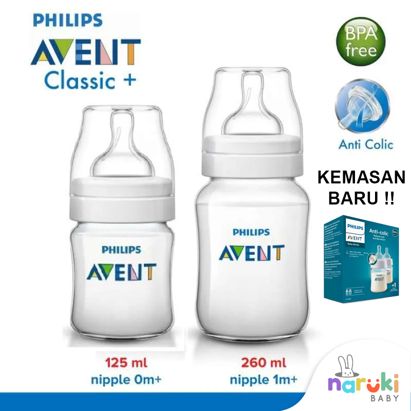 Jual Philips Avent Bottle Classic Plus PP 125mL 260mL KEMASAN BARU ...