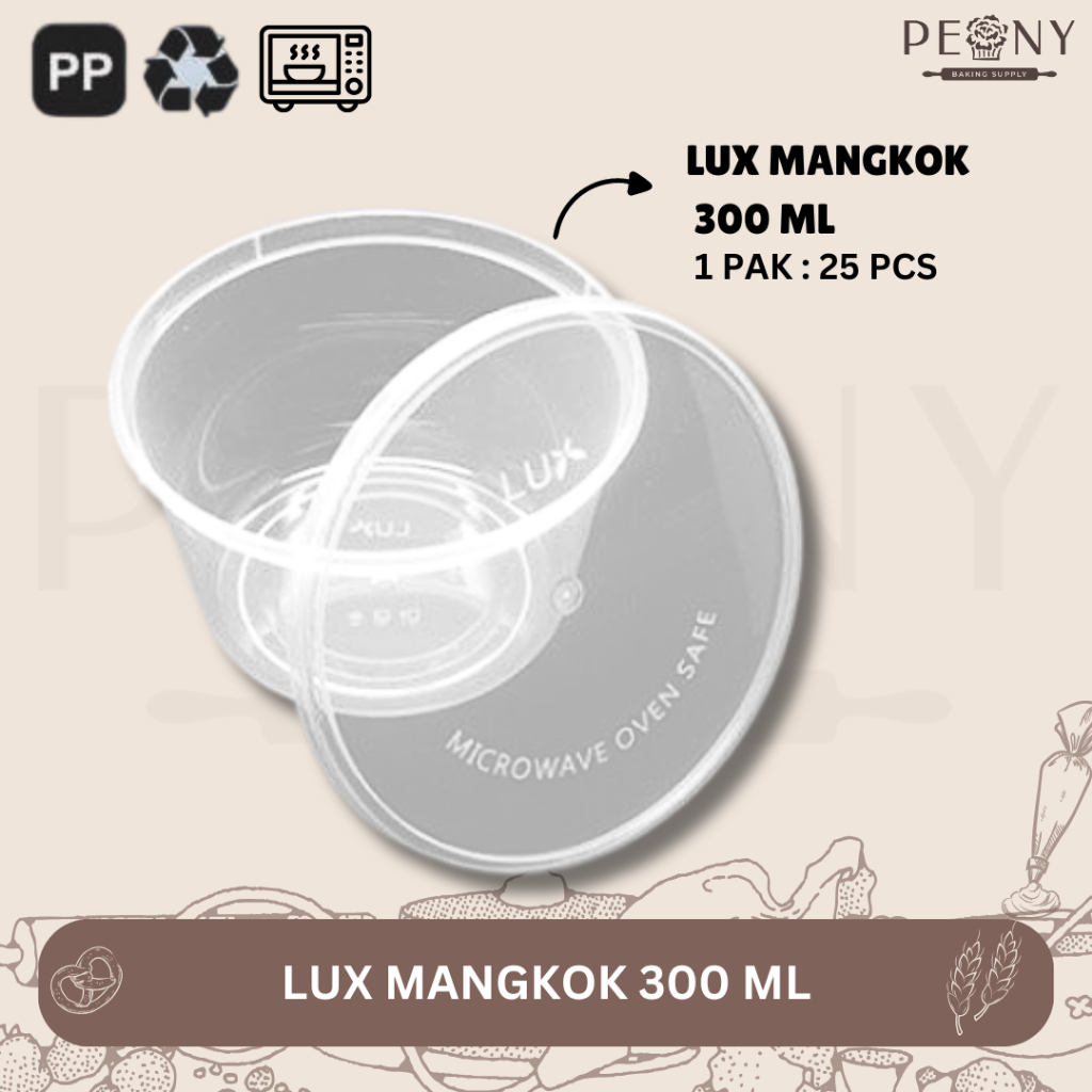 Jual (25 PCS) LUX MANGKOK THINWALL 300 ML / MANGKOK PLASTIK / PACKAGING ...