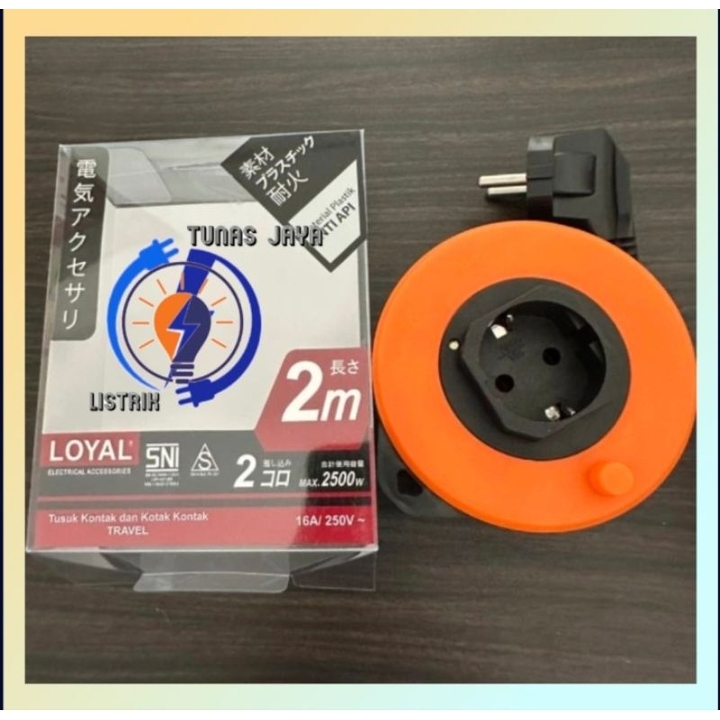 Jual Stop Kontak / kabel Rol / kabel Box Travel 2 Meter Loyal LY150 ...