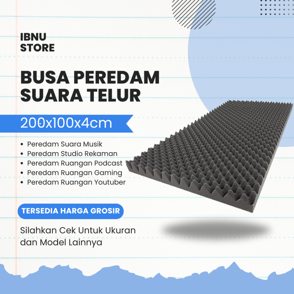 Jual Busa Peredam Suara Ruangan Motif Telur - Acoustik Foam - Peredam ...