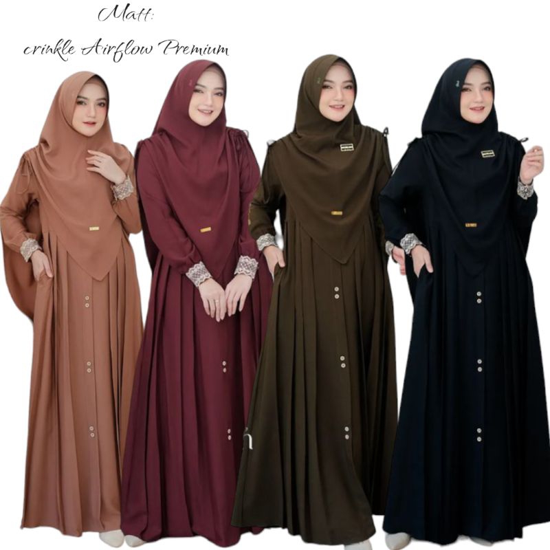 Jual PROMO GAMIS TERBARU MAWA'DAH SYAR'I SET HIJAB BERGO | BAHAN CRINKLE AIRFLOW PREMIUM | SIZE ...