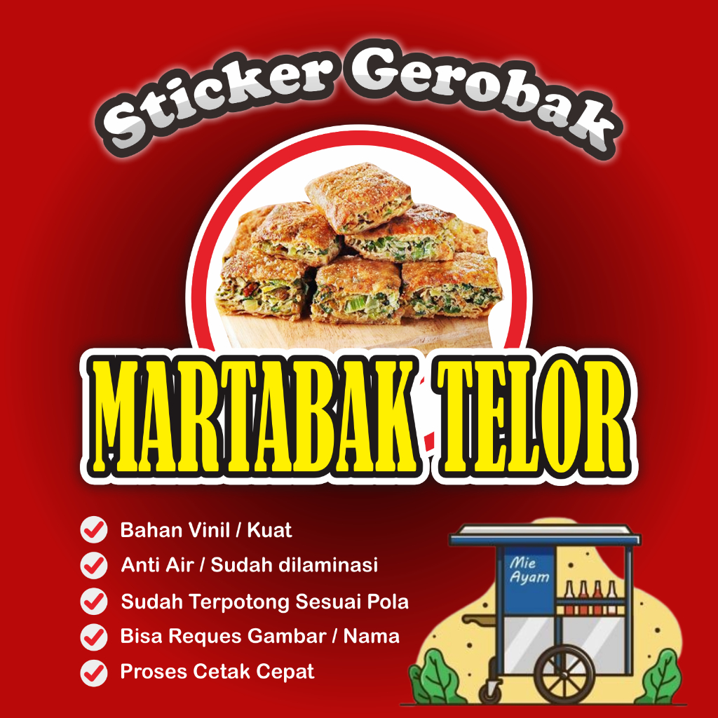 Jual Sticker Gerobak, Sticker Etalase, Sticker Kaca, Stiker Nama Usaha ...