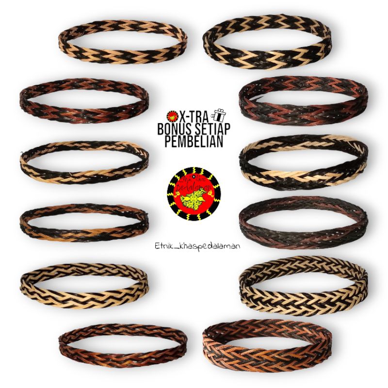 Jual Gelang Simpai 9 Hitam Spesial Resam/Rotan Asli - Kerajinan Tangan ...