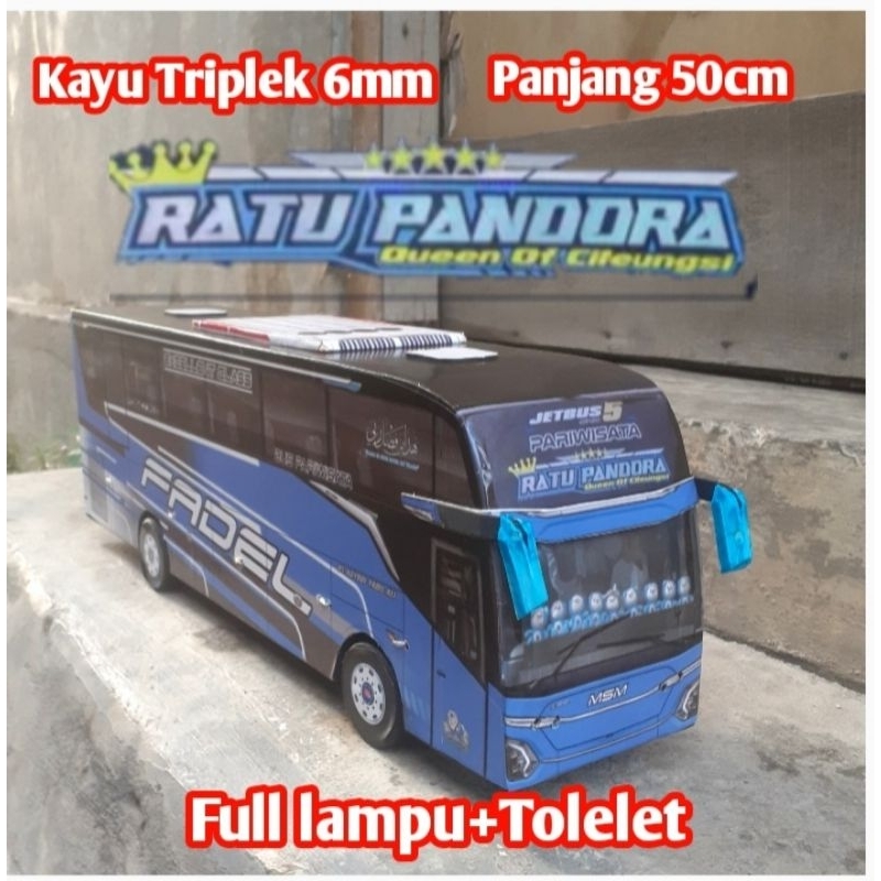 Jual Miniatur bus tolelet basuri ASROF RATU PANDORA ukuran jumbo mainan ...
