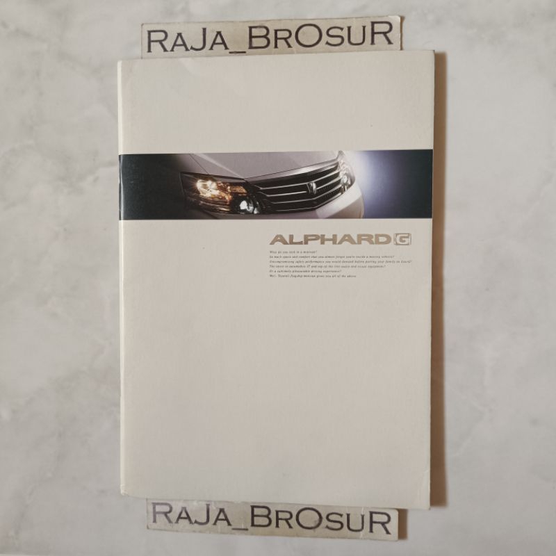 Jual Poster brosur katalog booklet Toyota Alphard G JDM | Shopee Indonesia