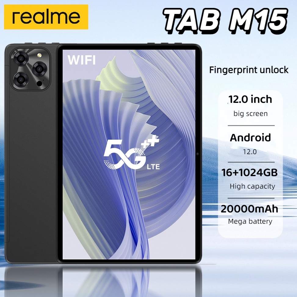 Jual Mau Hemat Realme Tablet M15 Android 12 12inch RAM 16GB ROM 512GB Dual SIM 5G Supports all ...