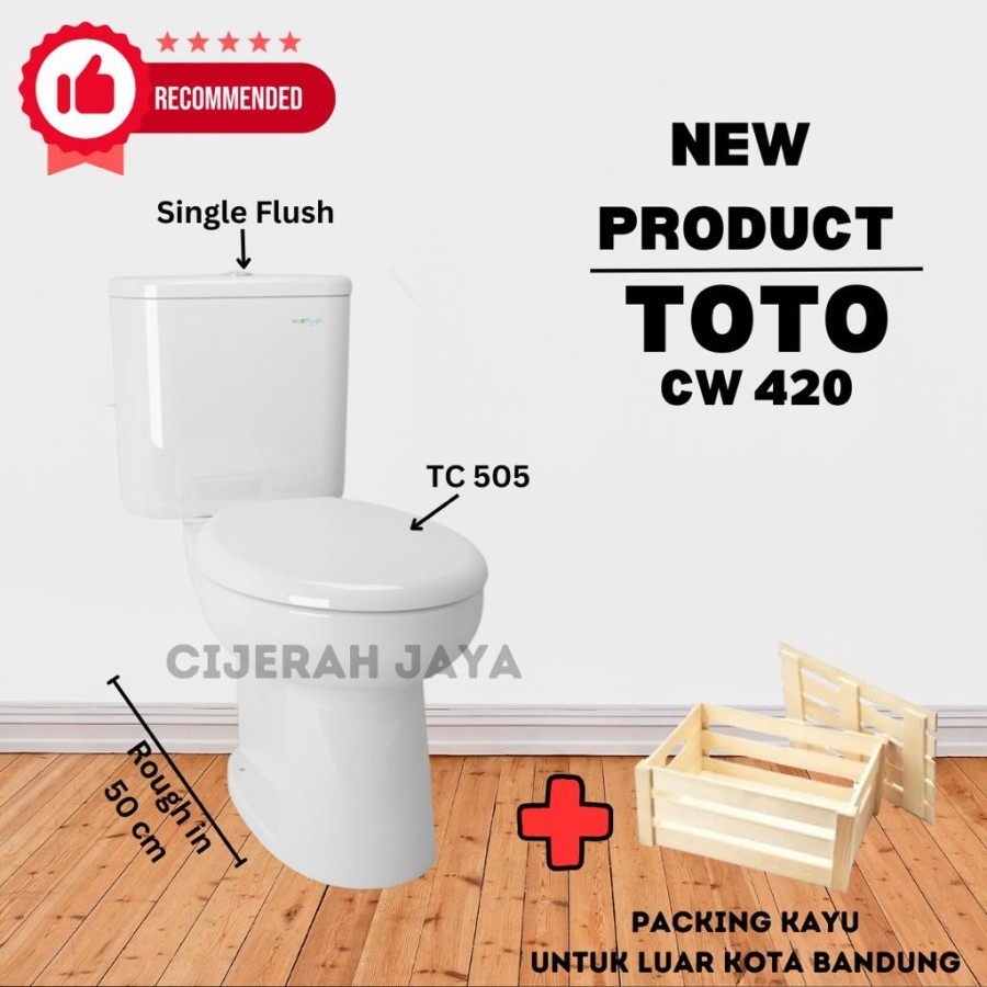 Jual KLOSET DUDUK TOTO CW420J+SW420JP+TC505 / MONOBLOK TOTO CW 420 J CW ...