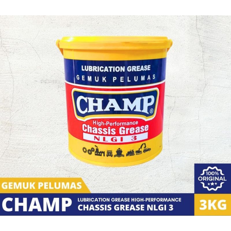 Jual 3 kg Minyak Gemuk Grease Alat Berat CHAMP NLGI 3 Bukan Rotary ...