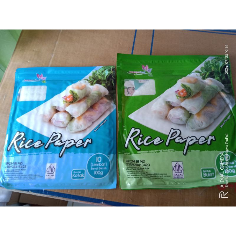 Jual Rice Paper Bulat dan Kotak / Lumpia Vietnam 10 lembar | Shopee ...
