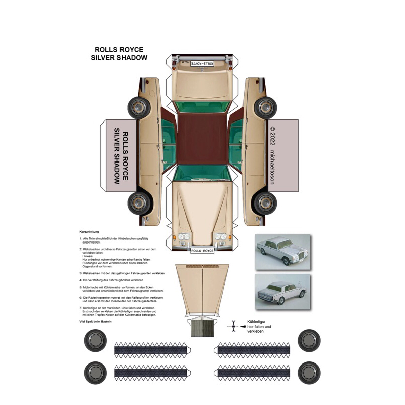 Jual lembar pola kertas papercraft car mobil/sport car/hypercar/classic ...