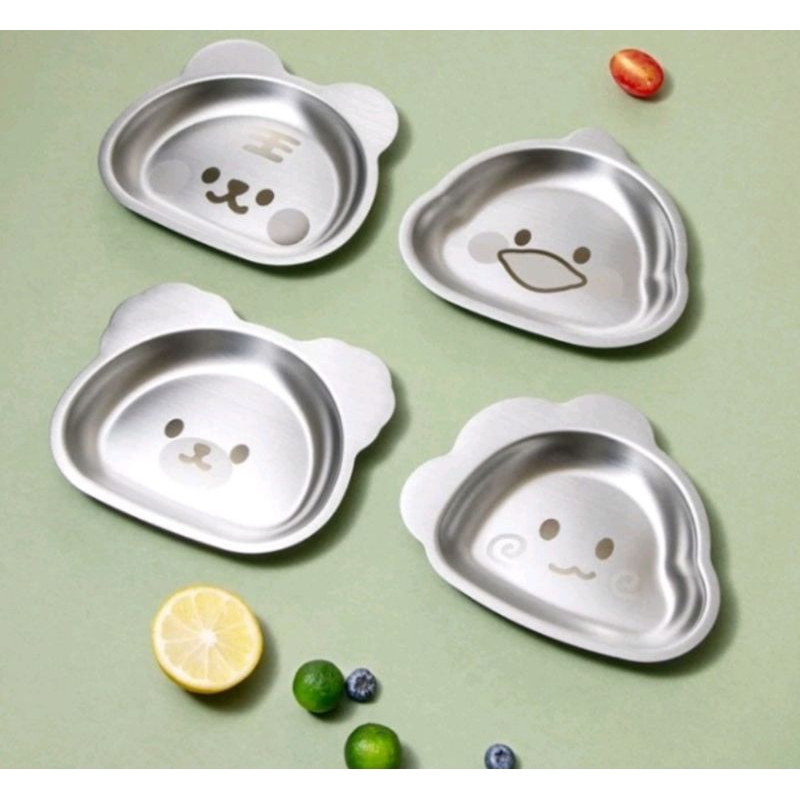 Jual piring makan anak stainless karakter lucu,piring stainless ...