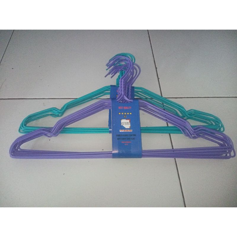 Jual Hanger baju kawat/gantungan baju coating anti karat 40cm | Shopee ...