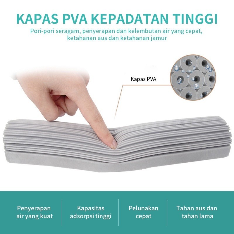 Jual Refill Busa isi ulang alat Pel Peras wet Mop 2 in 1 PVA | Shopee ...